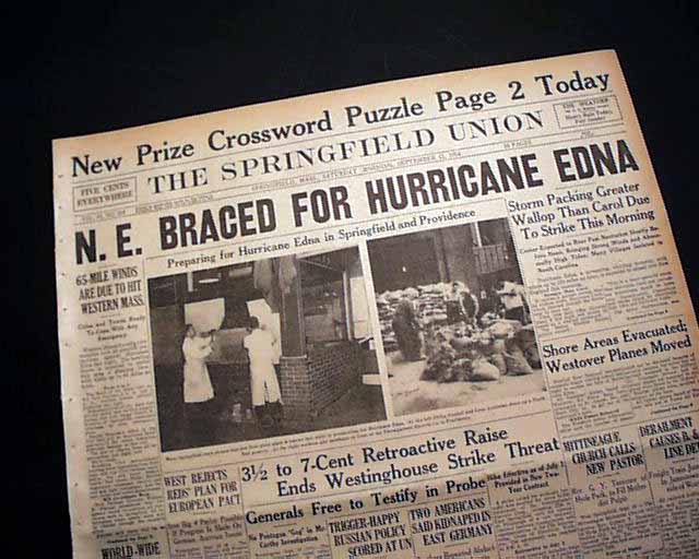 Hurricane Edna in 1954.... - RareNewspapers.com