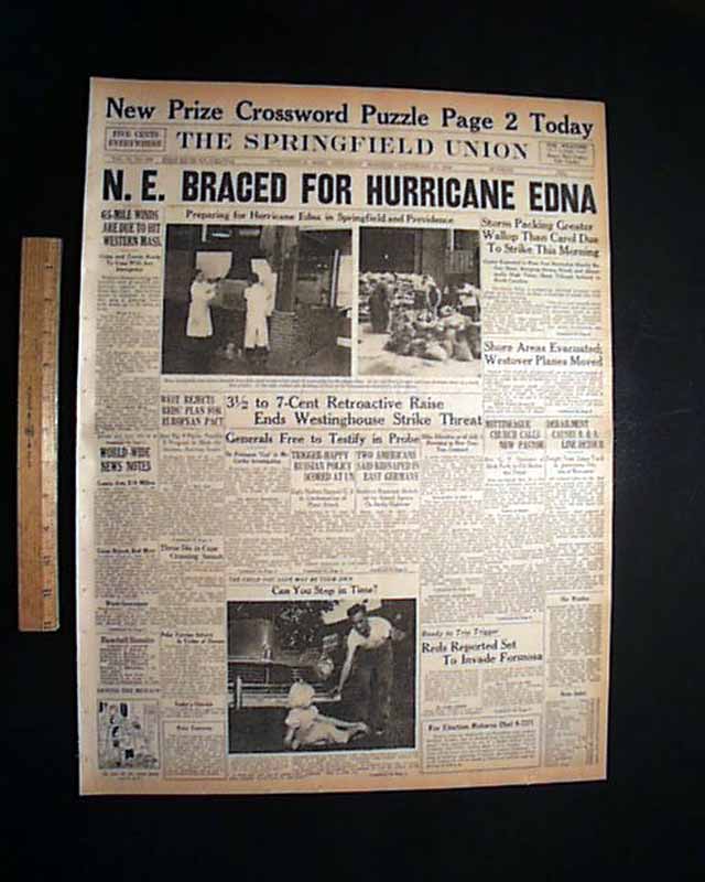 Hurricane Edna in 1954.... - RareNewspapers.com