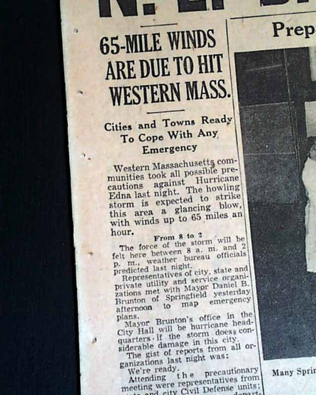 Hurricane Edna in 1954.... - RareNewspapers.com