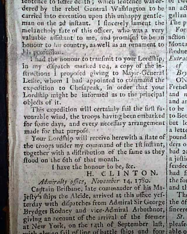The Major Andre / Benedict Arnold treason... - RareNewspapers.com