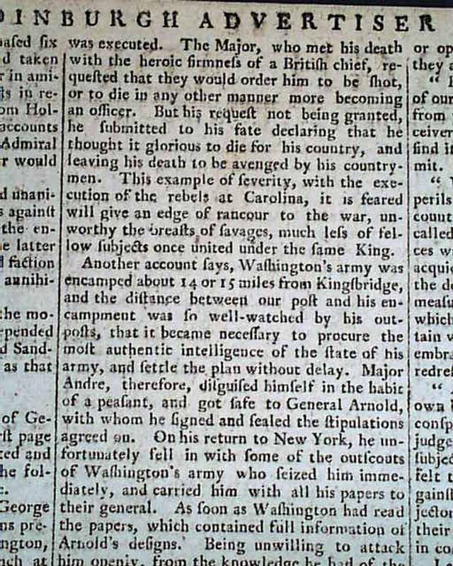 The Major Andre / Benedict Arnold treason... - RareNewspapers.com