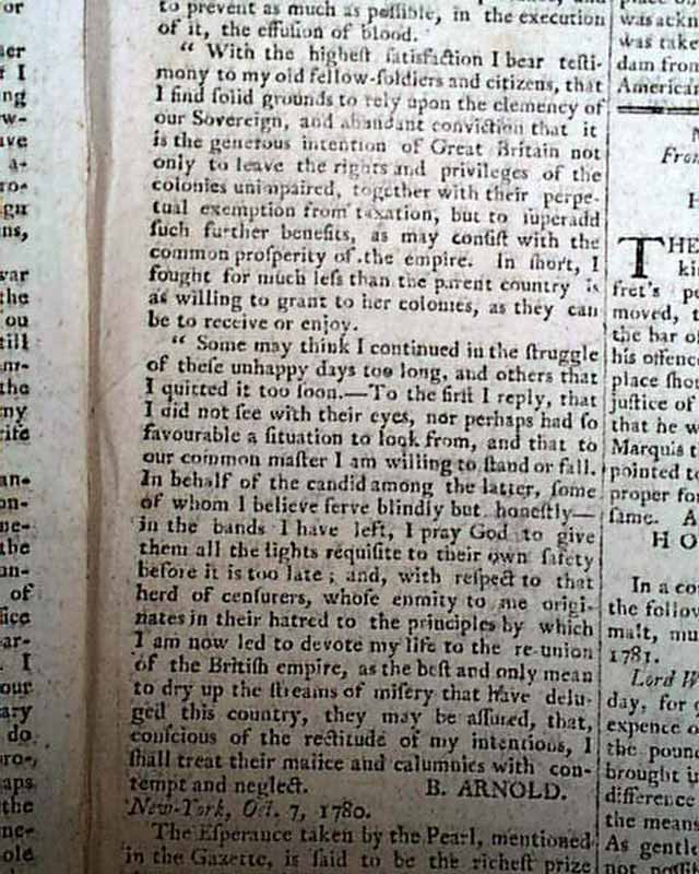 The Major Andre / Benedict Arnold treason... - RareNewspapers.com