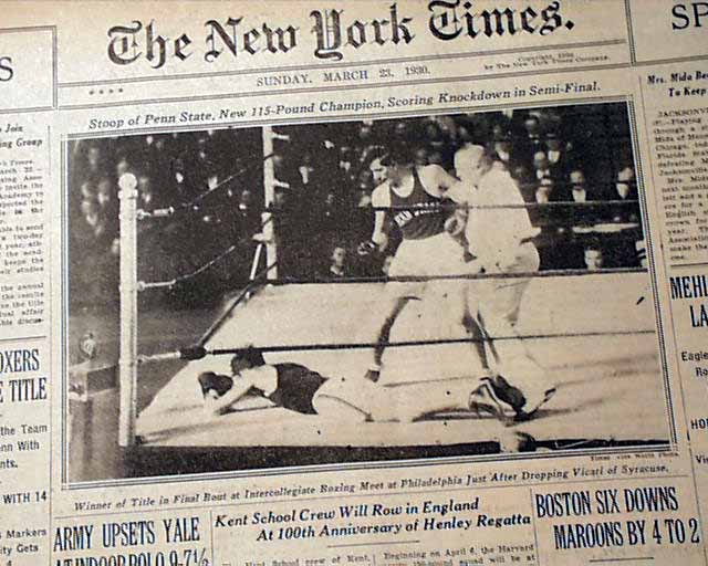 Penn State wins college boxing title in 1930.... - RareNewspapers.com