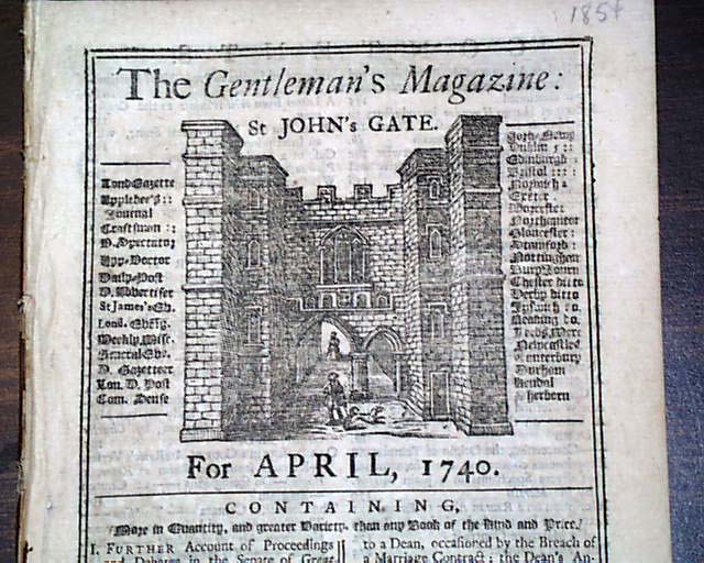 1740 Pre REVOLUTIONARY WAR Magazine Early Medicine.... - RareNewspapers.com