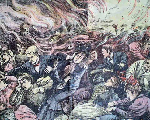 Color print of the Paris disaster... Oscar Wilde... - RareNewspapers.com