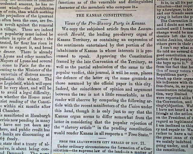 Commentary on the proposed Lecompton Constitution for Kansas ...