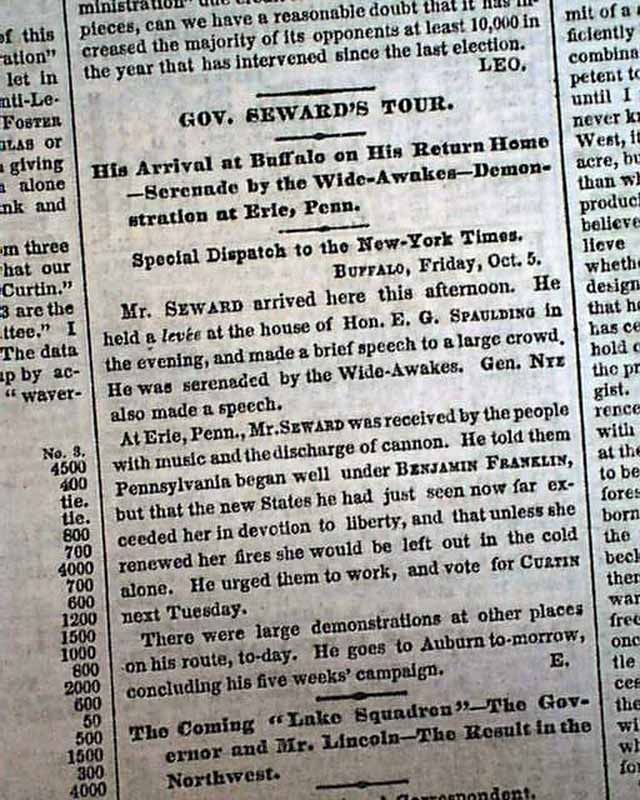 Lincoln's 1860 Presidential campaign... - RareNewspapers.com