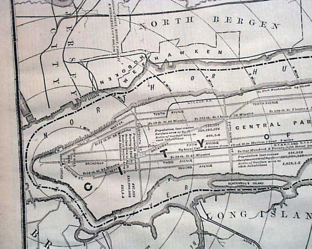 Early Manhattan transit w/ map in 1874 ... - RareNewspapers.com