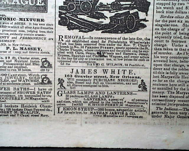 Pre-Civil War newspaper from New Orleans... - RareNewspapers.com