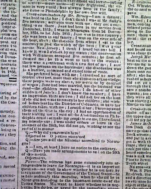 Fugitive slave... John Wheeler... Passmore Williamson ...