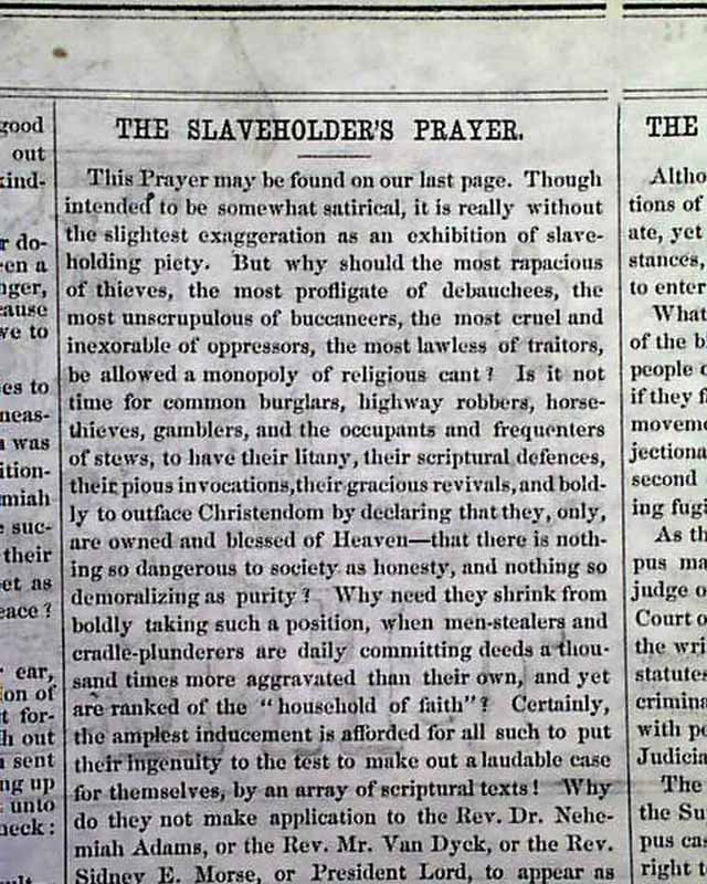 The Slaveholder's Prayer... - RareNewspapers.com
