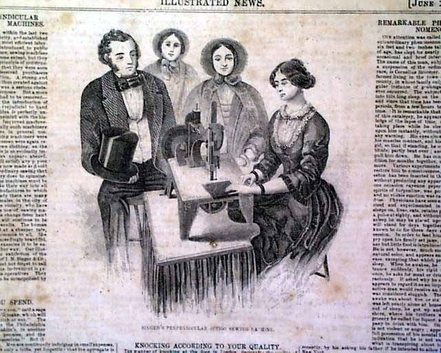 Published by P.T. Barnum... Singer's sewing machine... - RareNewspapers.com