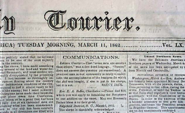 Confederate newspaper: Monitor vs. Merrimac... - RareNewspapers.com