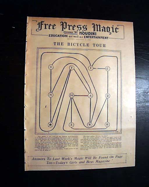 Harry Houdini's "magic" newspaper... - RareNewspapers.com