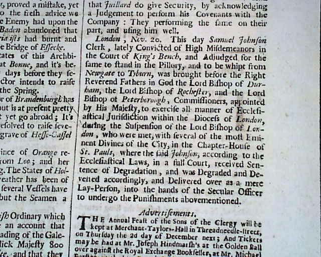 Samuel Johnson is sentenced for sedition and rebellion ...
