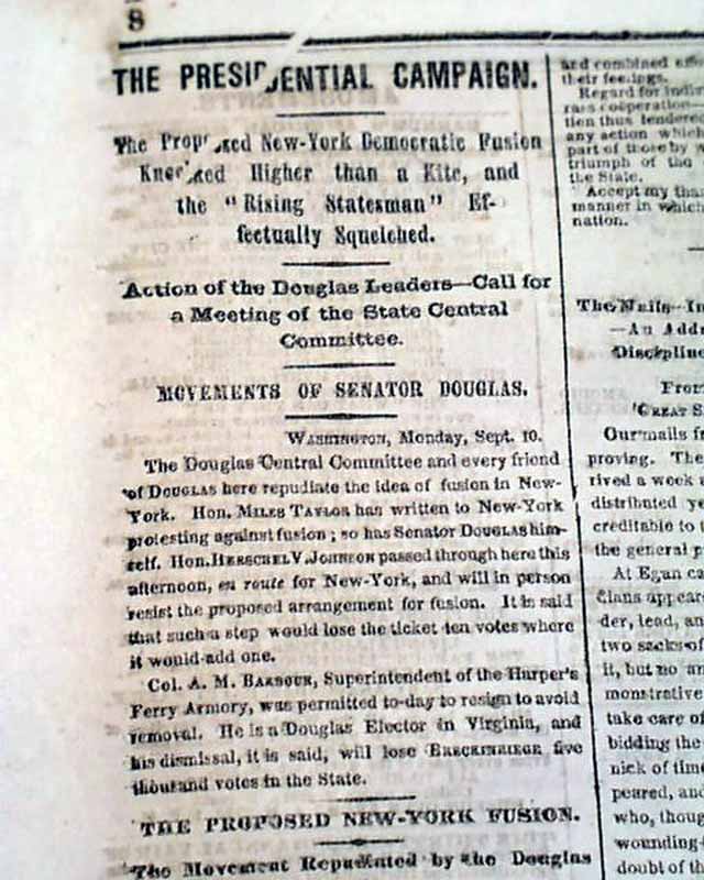Lincoln's 1860 Presidential campaign... - RareNewspapers.com