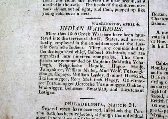 1818 Colonel McIntosh - RareNewspapers.com