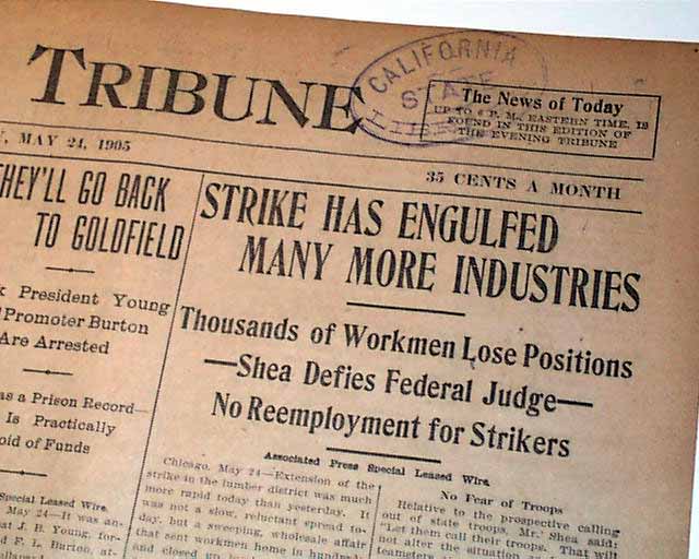 1905 Chicago teamsters' strike... - RareNewspapers.com