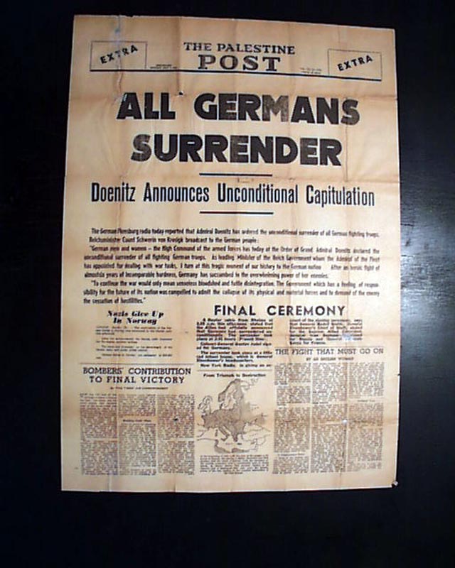 Germans surrender, with a letter from a soldier who was there ...