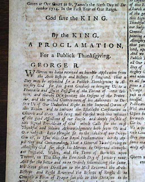 1714 King George I Proclamations... - RareNewspapers.com