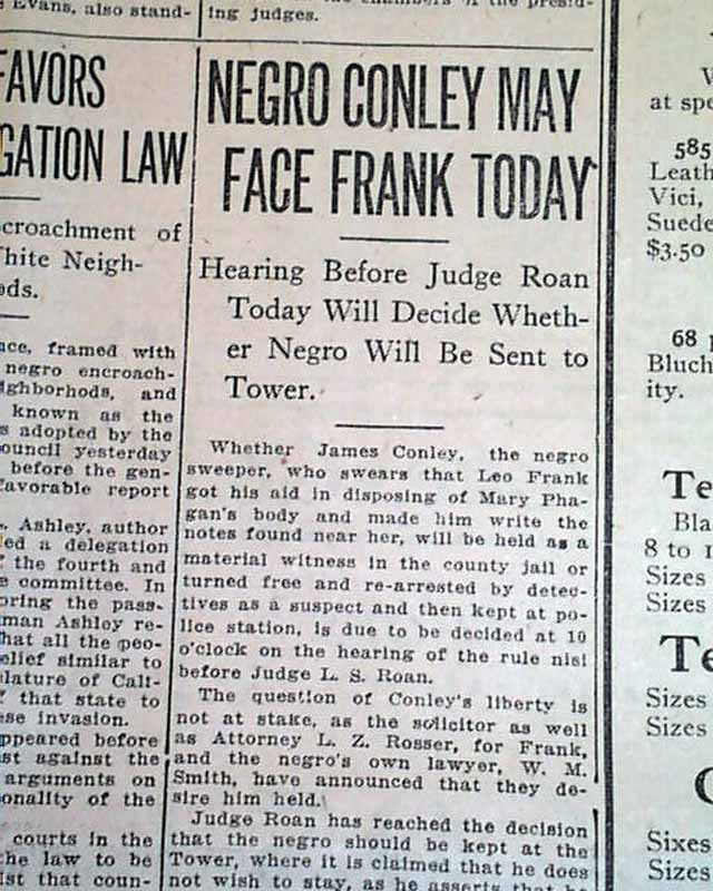 the Mary Phagan murder case... Leo Frank... - RareNewspapers.com