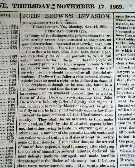 1859 John Brown Harper's Ferry WV... - RareNewspapers.com
