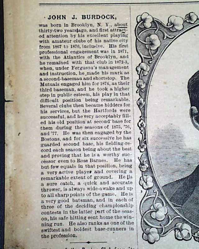 Very rare baseball newspaper from 1886... - RareNewspapers.com