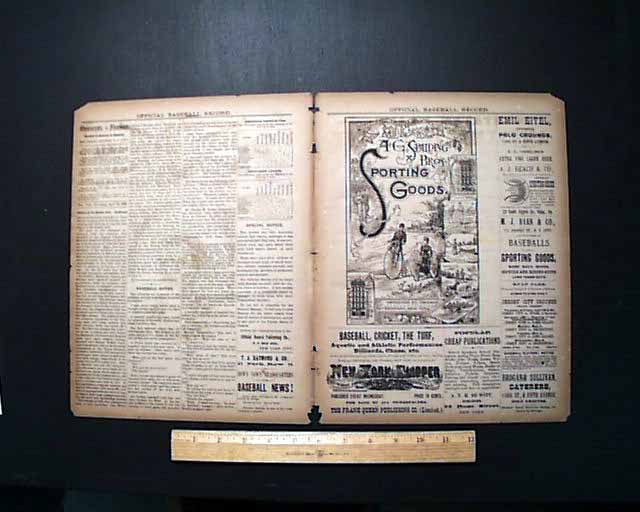 Very rare baseball newspaper from 1886... - RareNewspapers.com