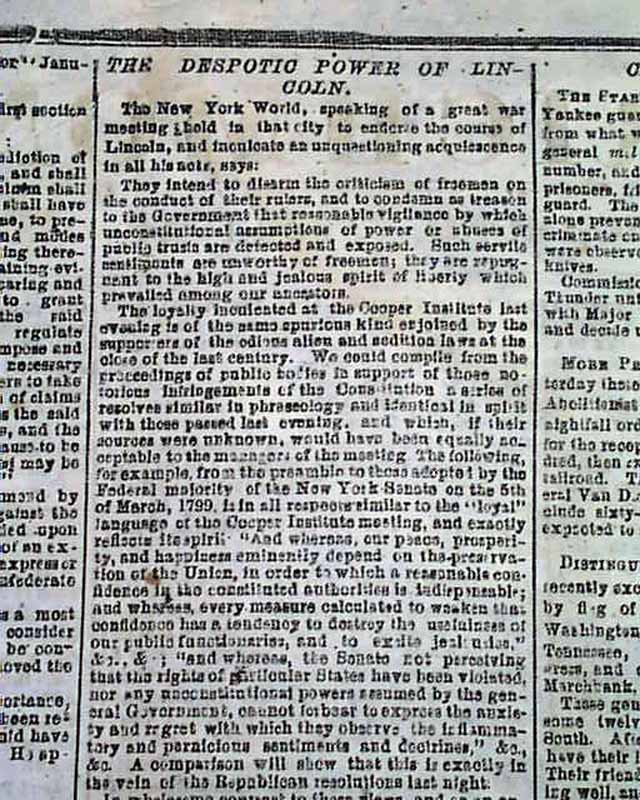 The despotic power of Lincoln... - RareNewspapers.com