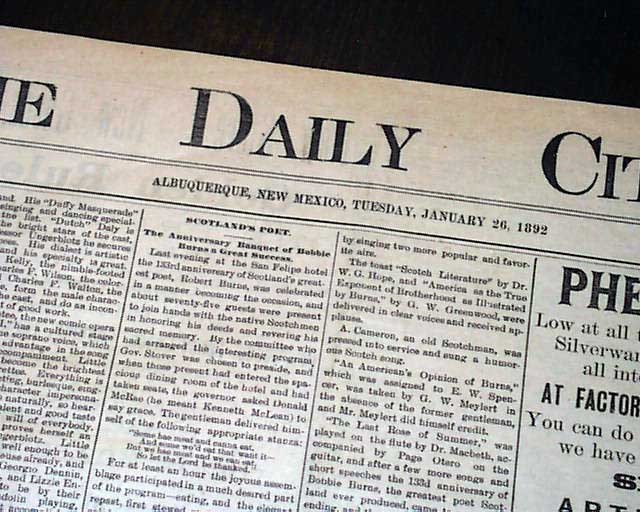 Early newspaper from territorial New Mexico... - RareNewspapers.com