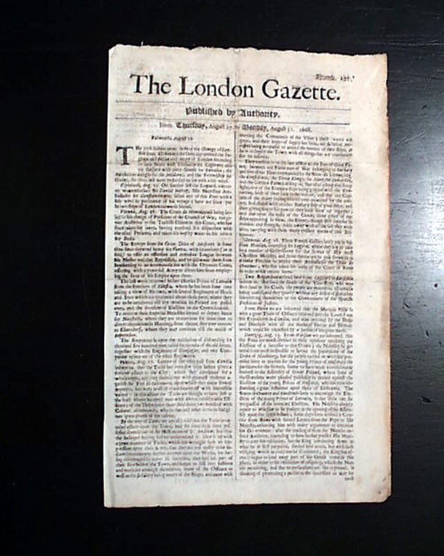 Genuine London Gazette newspaper from 1668... - RareNewspapers.com