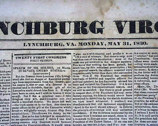 1830 Lynchburg VA Runaway Slave Ads.... - RareNewspapers.com