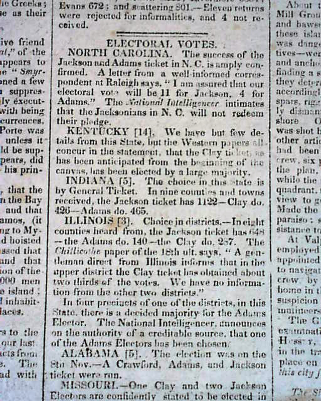 1824 Presidential election... - RareNewspapers.com