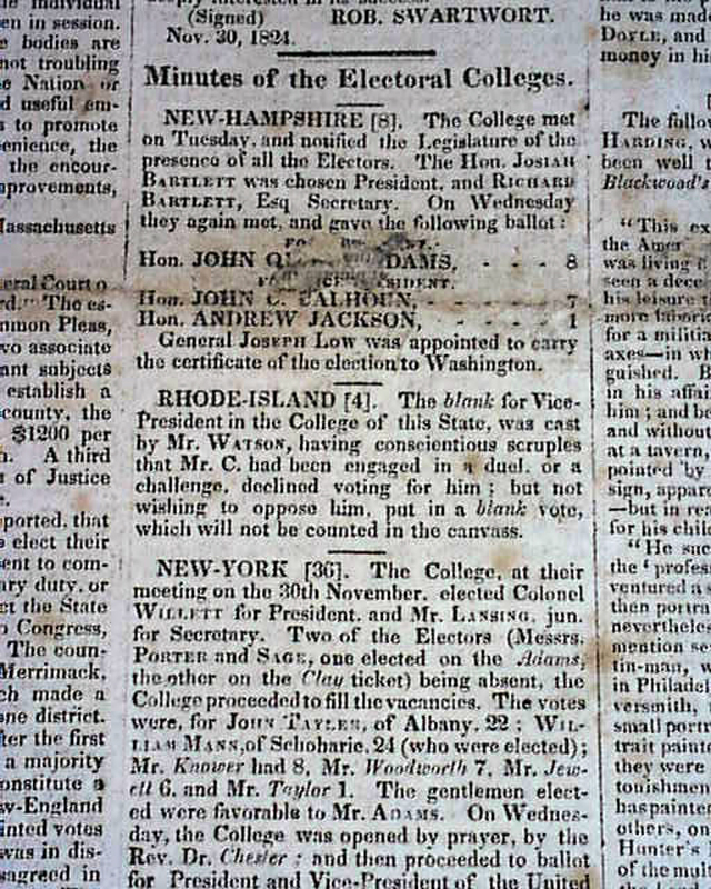 Vice President John Calhoun.... - RareNewspapers.com