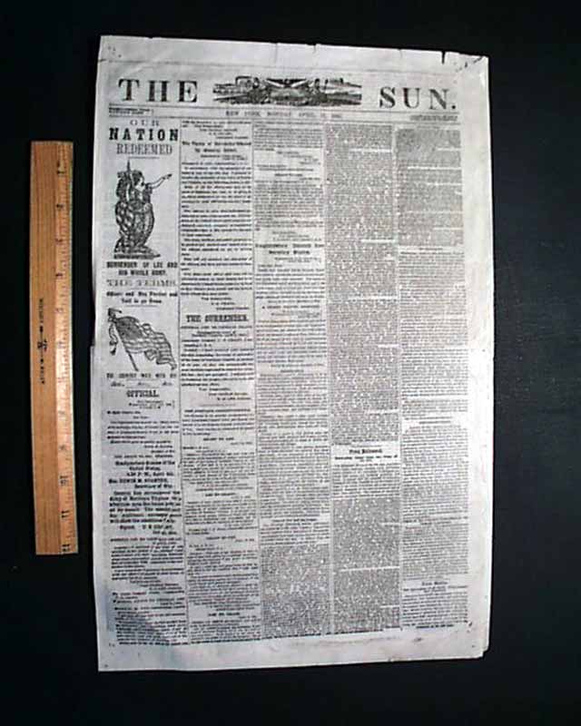 One of the best issues on the surrender of Lee to Grant ...
