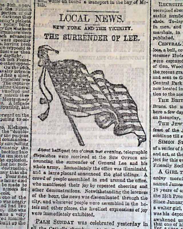 One of the best issues on the surrender of Lee to Grant ...