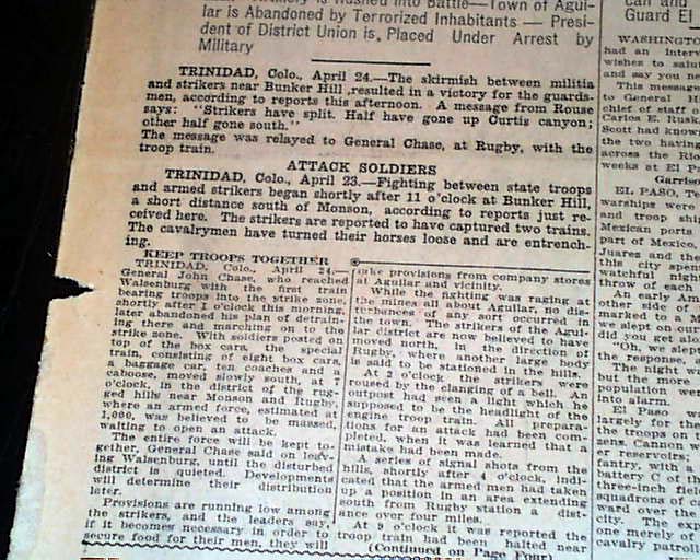 1914 Ludlow massacre... Colorado coalfield war... - RareNewspapers.com
