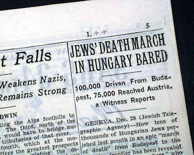 1944 WWII Jewish death march... - RareNewspapers.com