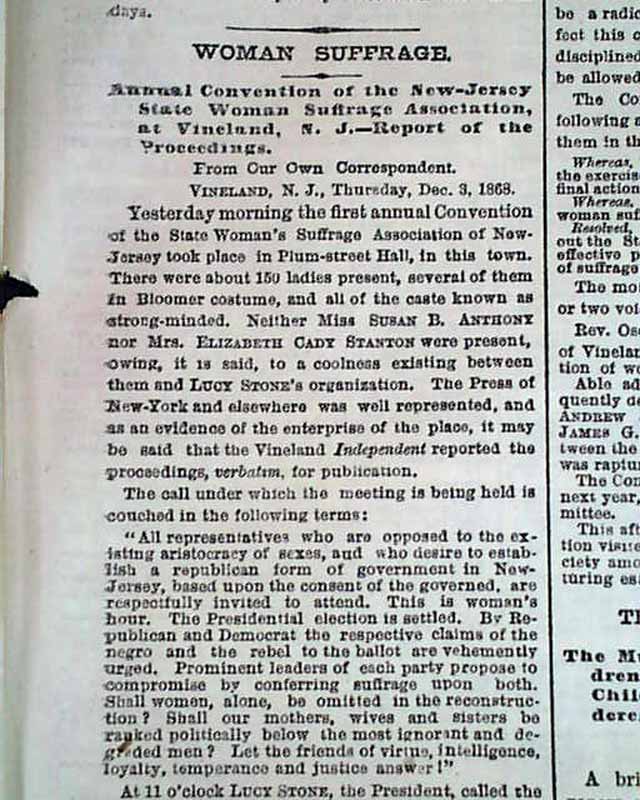 Women's suffrage... Lucy Stone... - RareNewspapers.com