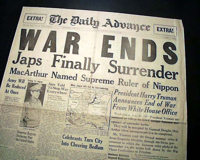 World War II ended... - RareNewspapers.com