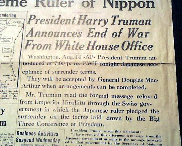 World War II ended... - RareNewspapers.com