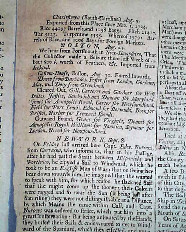 One of the earliest newspapers from the colonies... - RareNewspapers.com