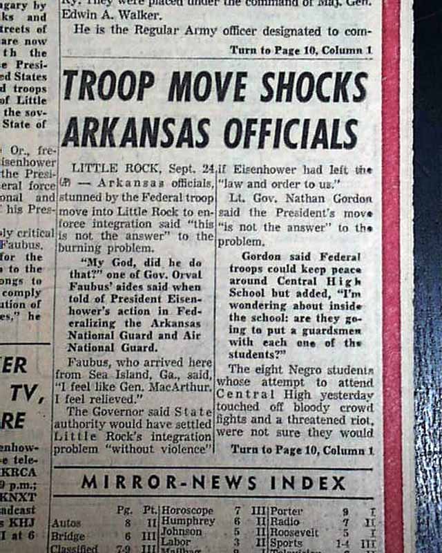 The Little Rock Nine in 1957... - RareNewspapers.com