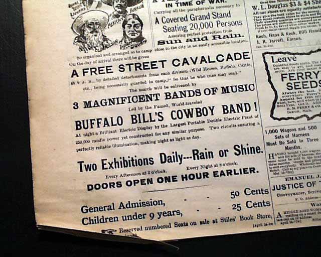 Displayable Buffalo Bill's Wild West Show advertisement ...