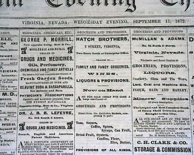 Virginia City NV 1872 Circus Ad... - RareNewspapers.com