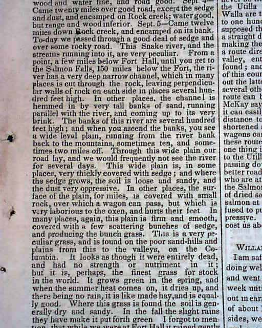Early Oregon exploration in 1845... - RareNewspapers.com