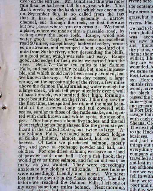 Early Oregon exploration in 1845... - RareNewspapers.com