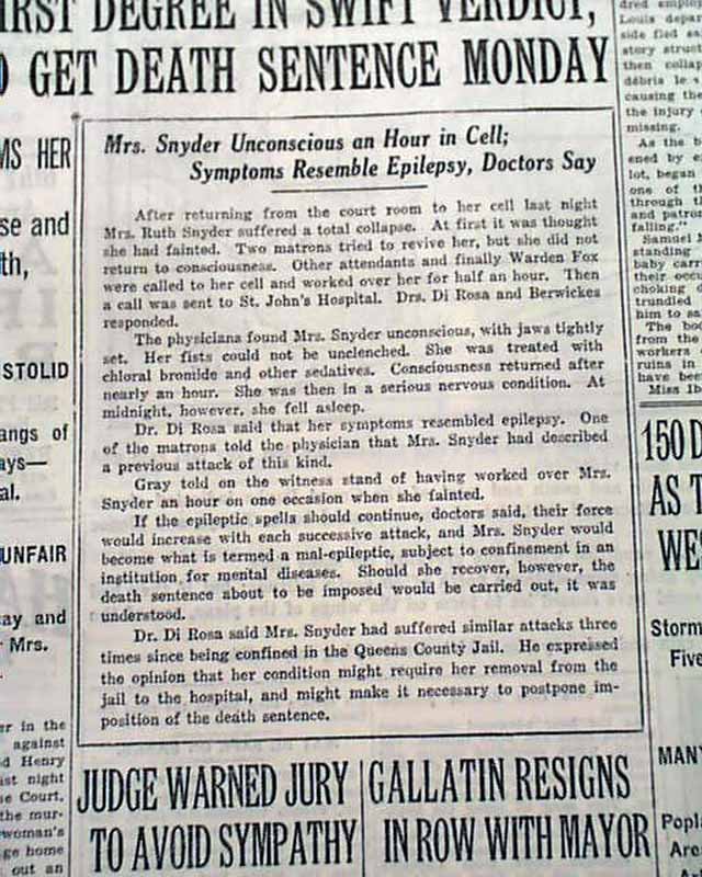 Ruth Snyder & Judd Gray guilty in 1927... - RareNewspapers.com