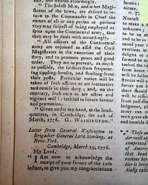 Two letters signed by George Washington... - RareNewspapers.com