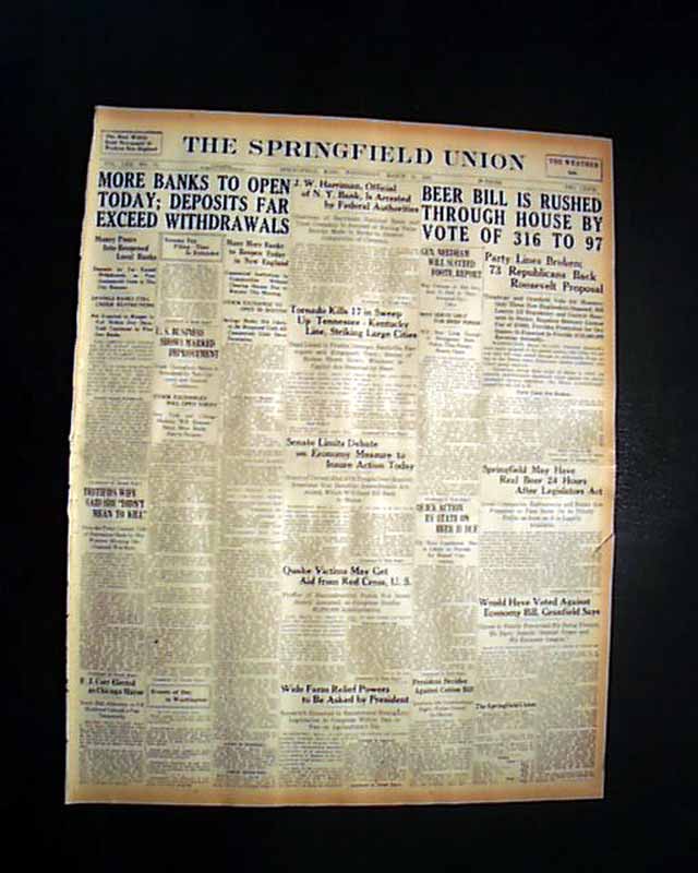 Franklin D. Roosevelt... Prohibition ending... - RareNewspapers.com